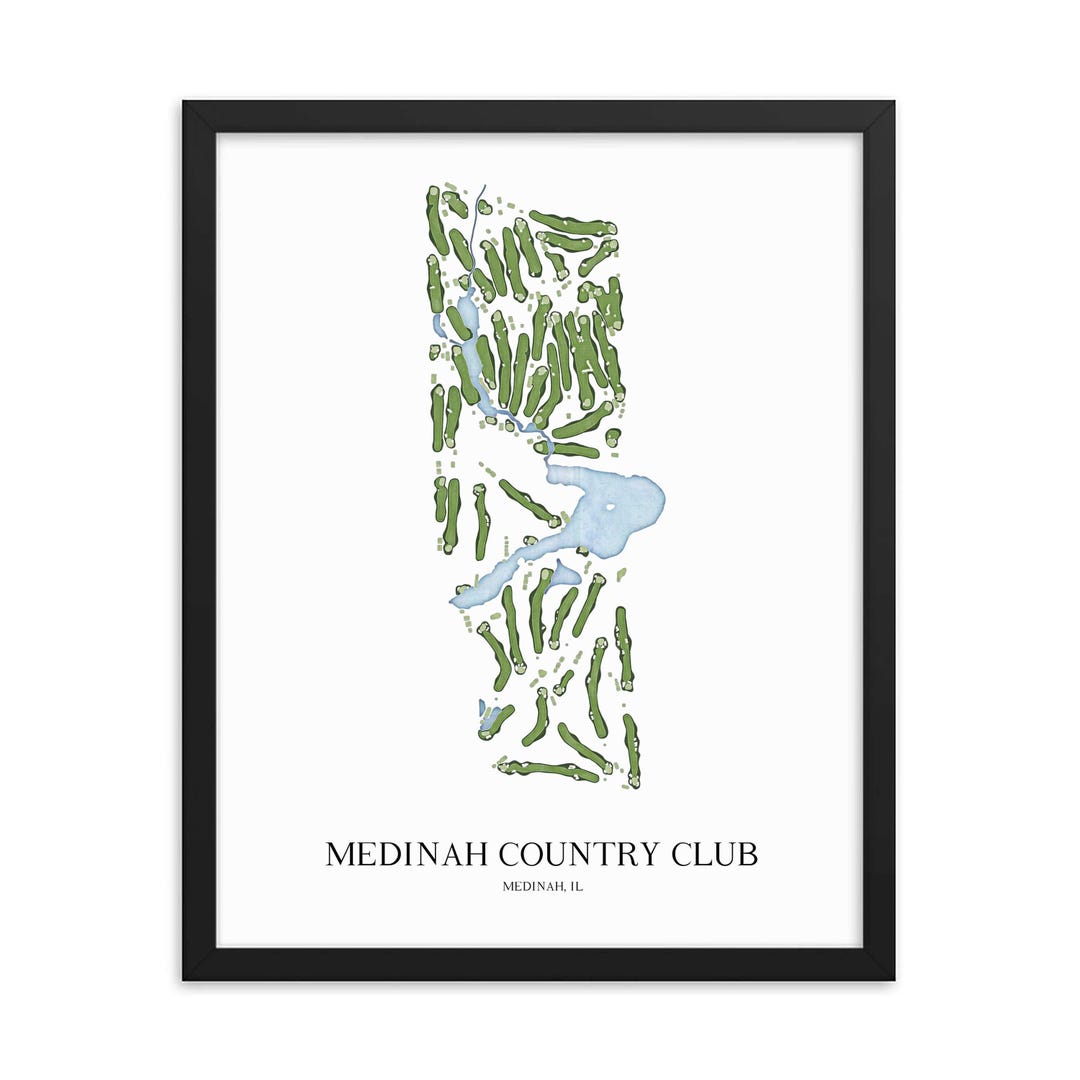 Medinah Country Club | Golf Course Map, Personalized Golf Art, Golf ...
