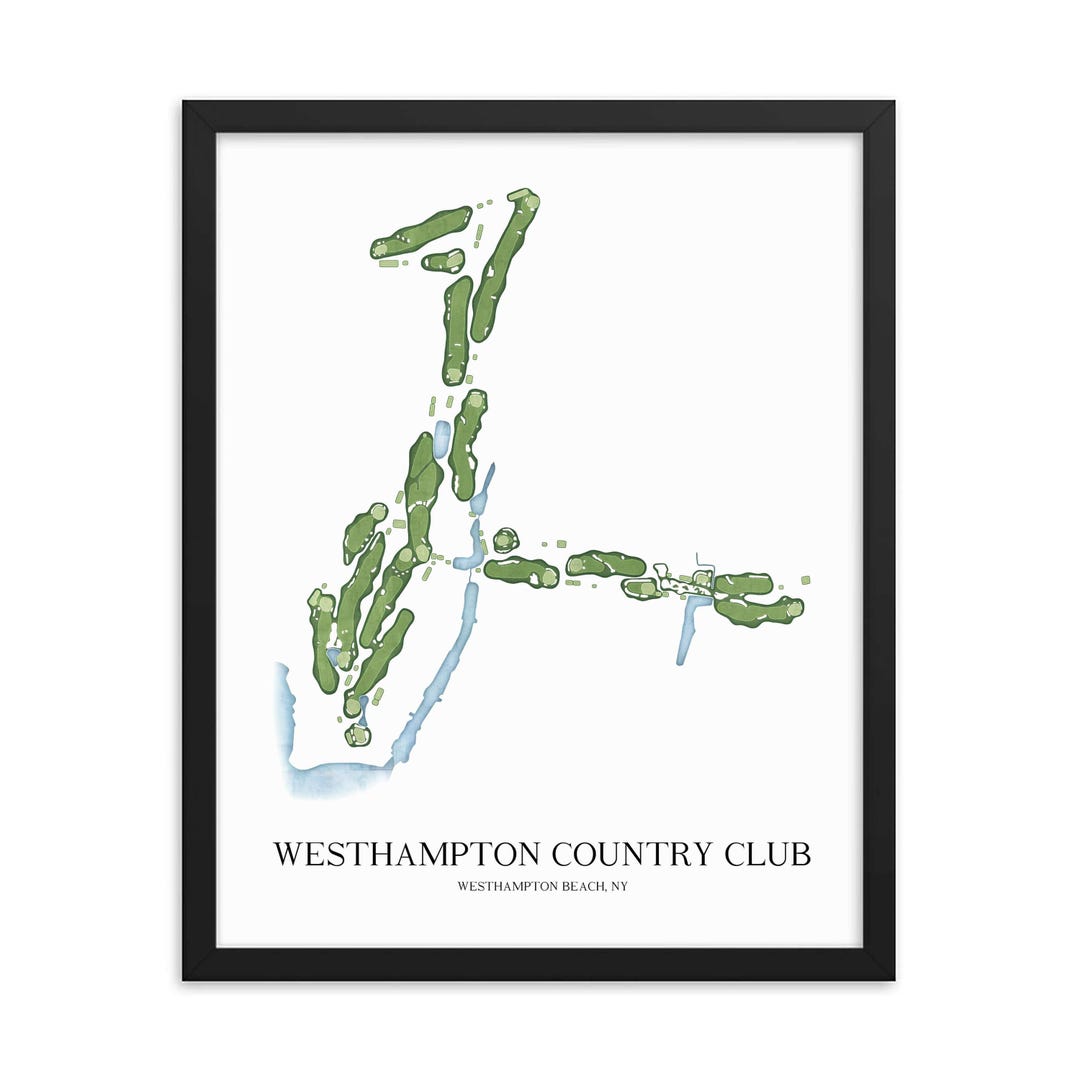 Westhampton Country Club | Golf Course Map, Personalized Golf Art, Golf ...