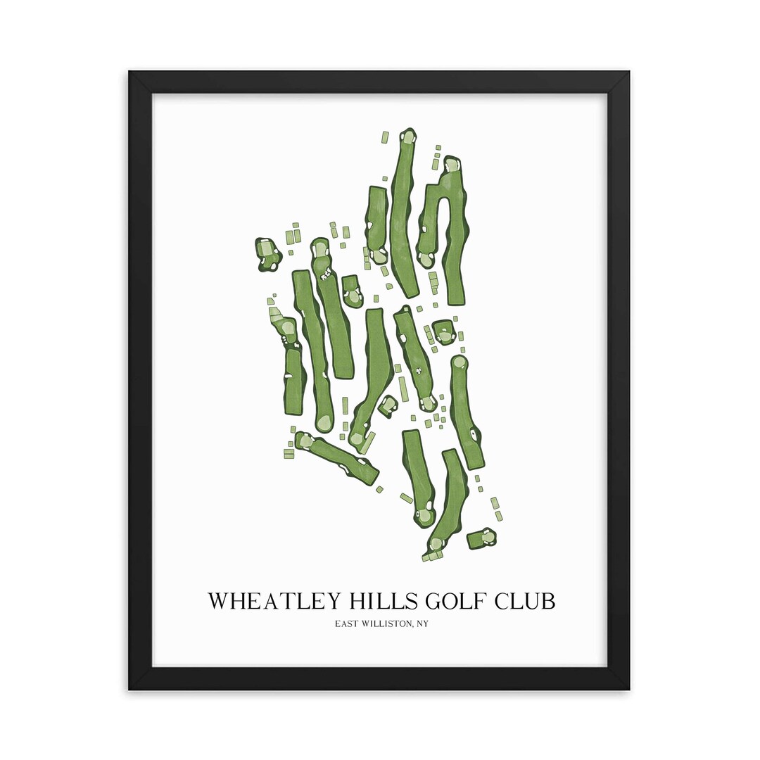 Wheatley Hills Golf Club | Golf Course Map, Personalized Golf Art, Golf ...