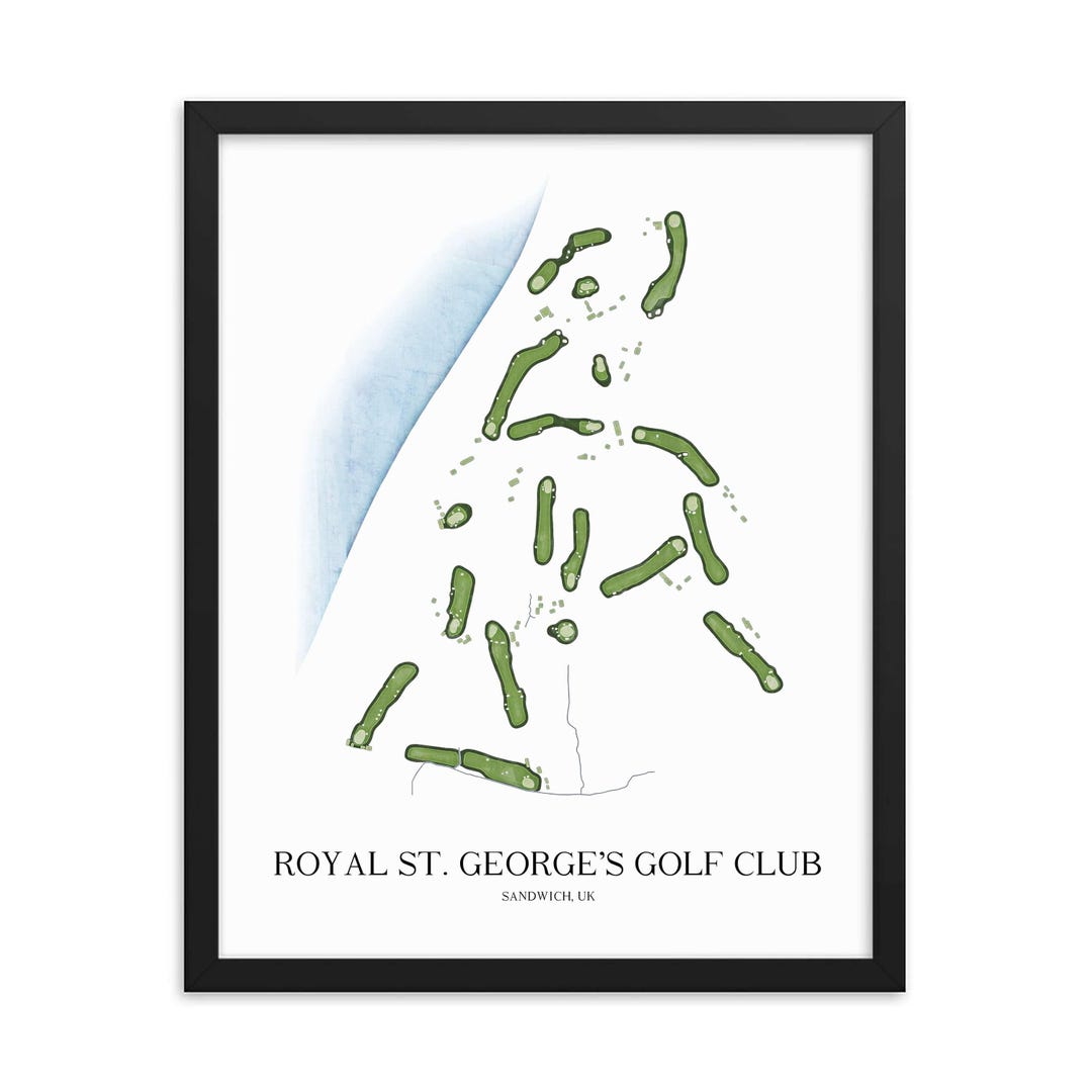 The Royal St. George's | Golf Course Map, Personalized Golf Art, Golf ...
