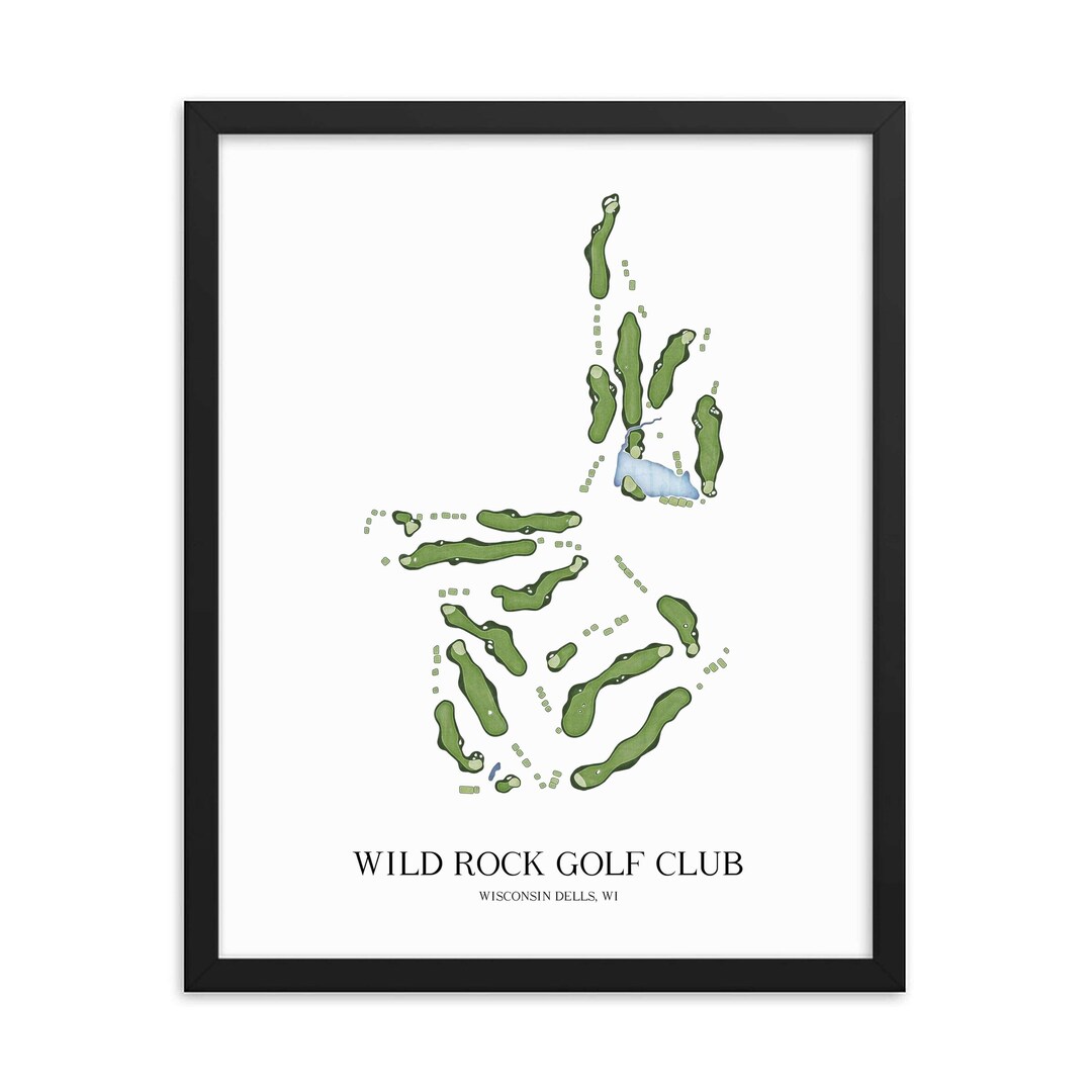 Wild Rock Golf Club | Golf Course Map, Personalized Golf Art, Golf Gift ...