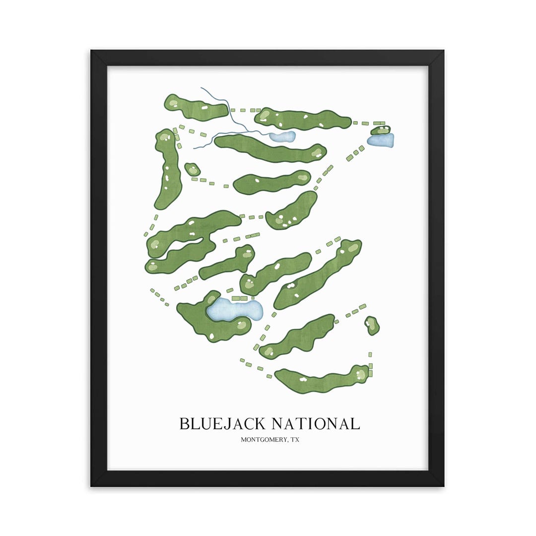 Bluejack National | Golf Course Map, Personalized Golf Art, Golf Gift ...
