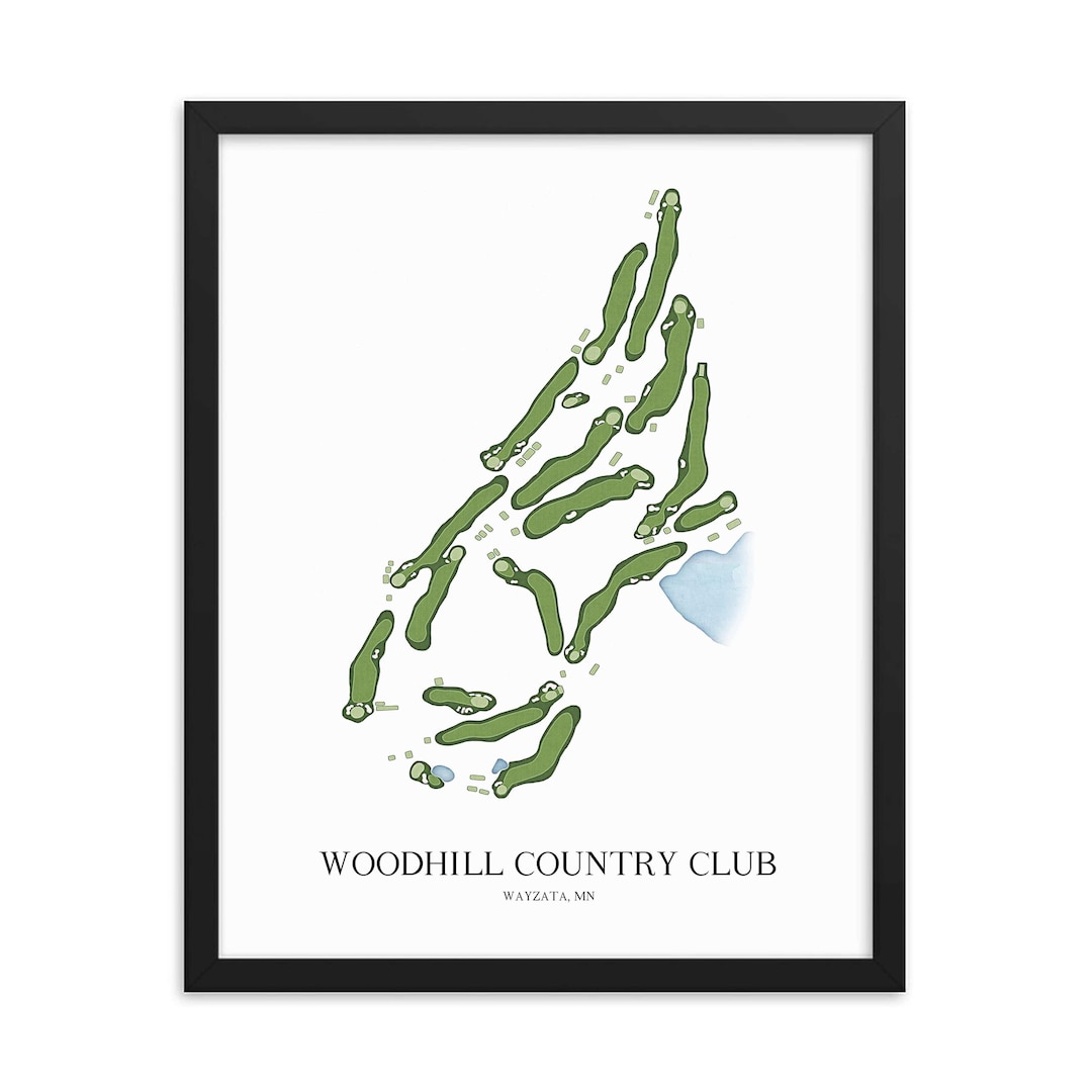 Woodhill Country Club | Golf Course Map, Personalized Golf Art, Golf ...