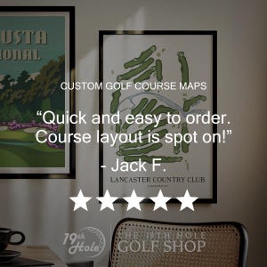 Exmoor Country Club | Golf Course Map, Personalized Golf Art, Golf Gift ...