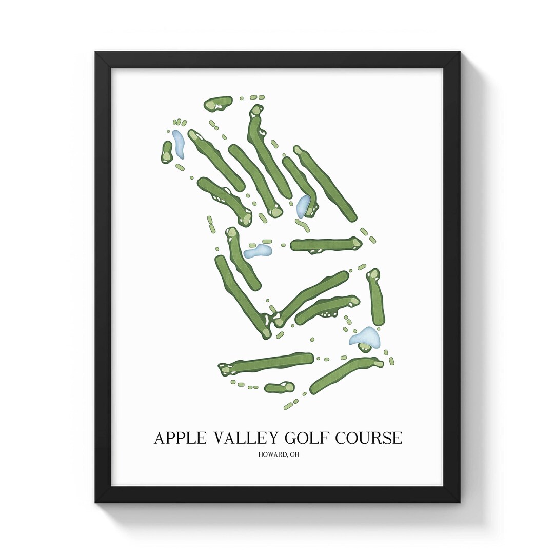 Apple Valley Golf Course | Golf Course Map, Personalized Golf Art, Golf ...