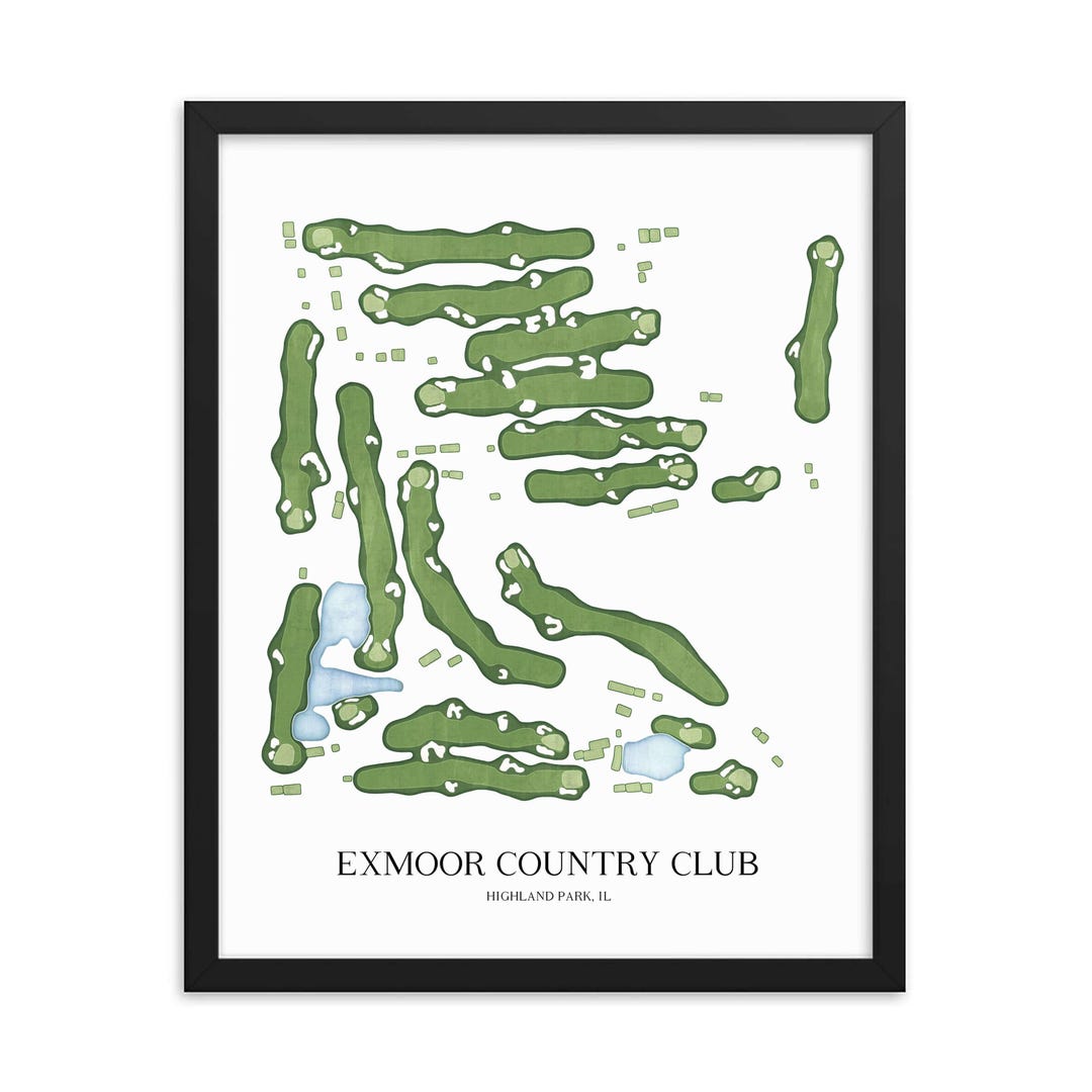 Exmoor Country Club | Golf Course Map, Personalized Golf Art, Golf Gift ...