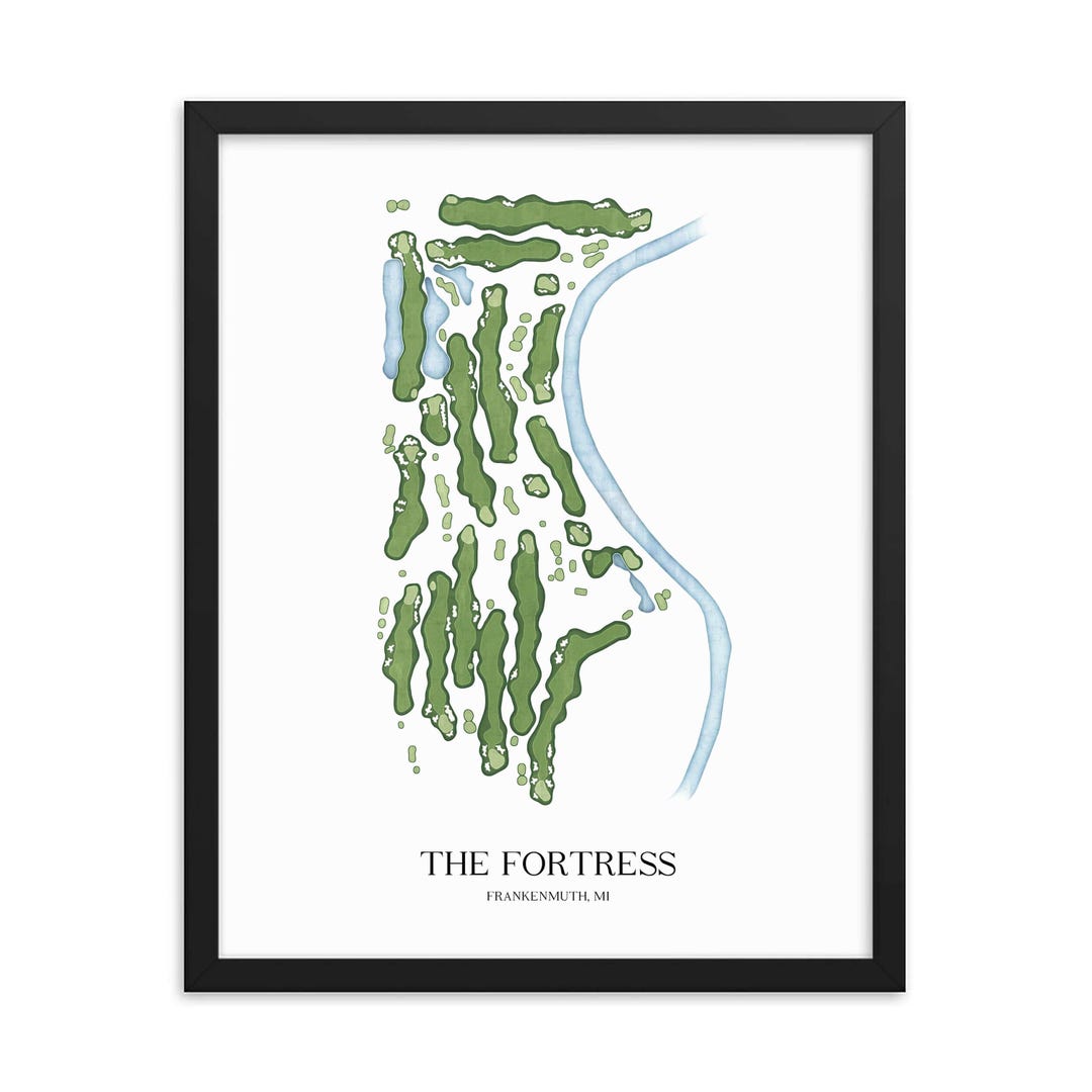 The Fortress | Golf Course Map, Personalized Golf Art, Golf Gift, Gifts ...