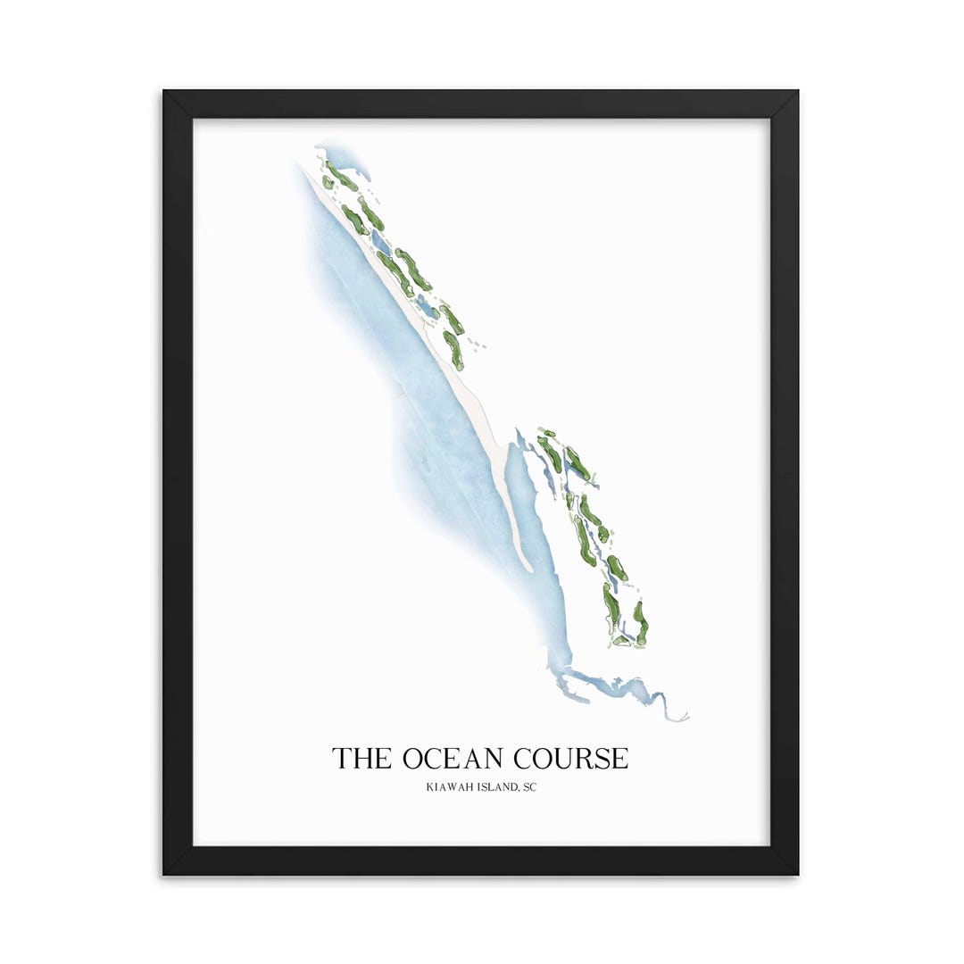 The Ocean Course - Kiawah | Golf Course Map, Personalized Golf Art ...