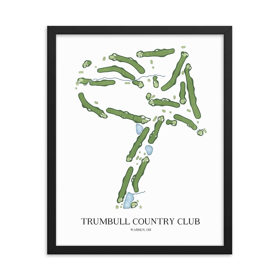Trumbull Country Club | Golf Course Map, Personalized Golf Art, Golf ...