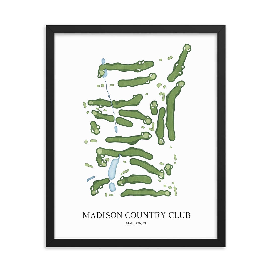 Madison Country Club | Golf Course Map, Personalized Golf Art, Golf ...