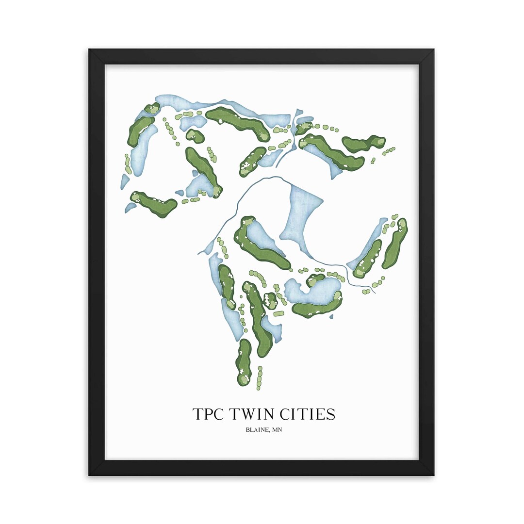 TPC Twin Cities | Golf Course Map, Personalized Golf Art, Golf Gift ...