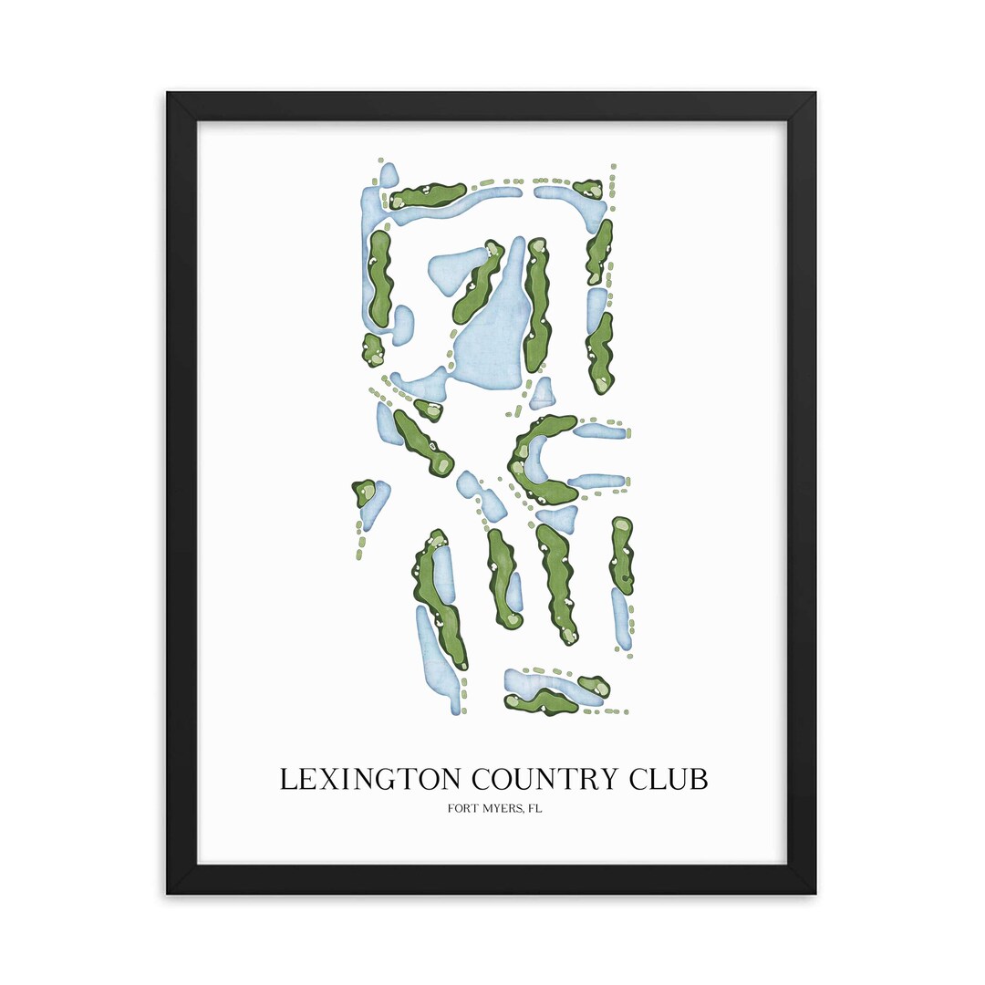 Lexington Country Club | Golf Course Map, Personalized Golf Art, Golf ...