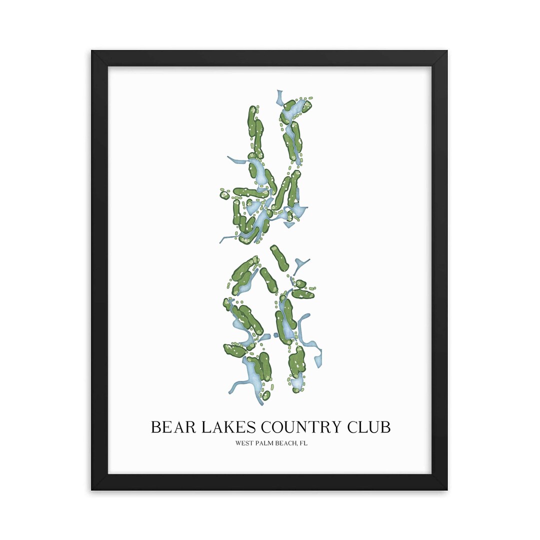 Bear Lakes Country Club | Golf Course Map, Personalized Golf Art, Golf ...