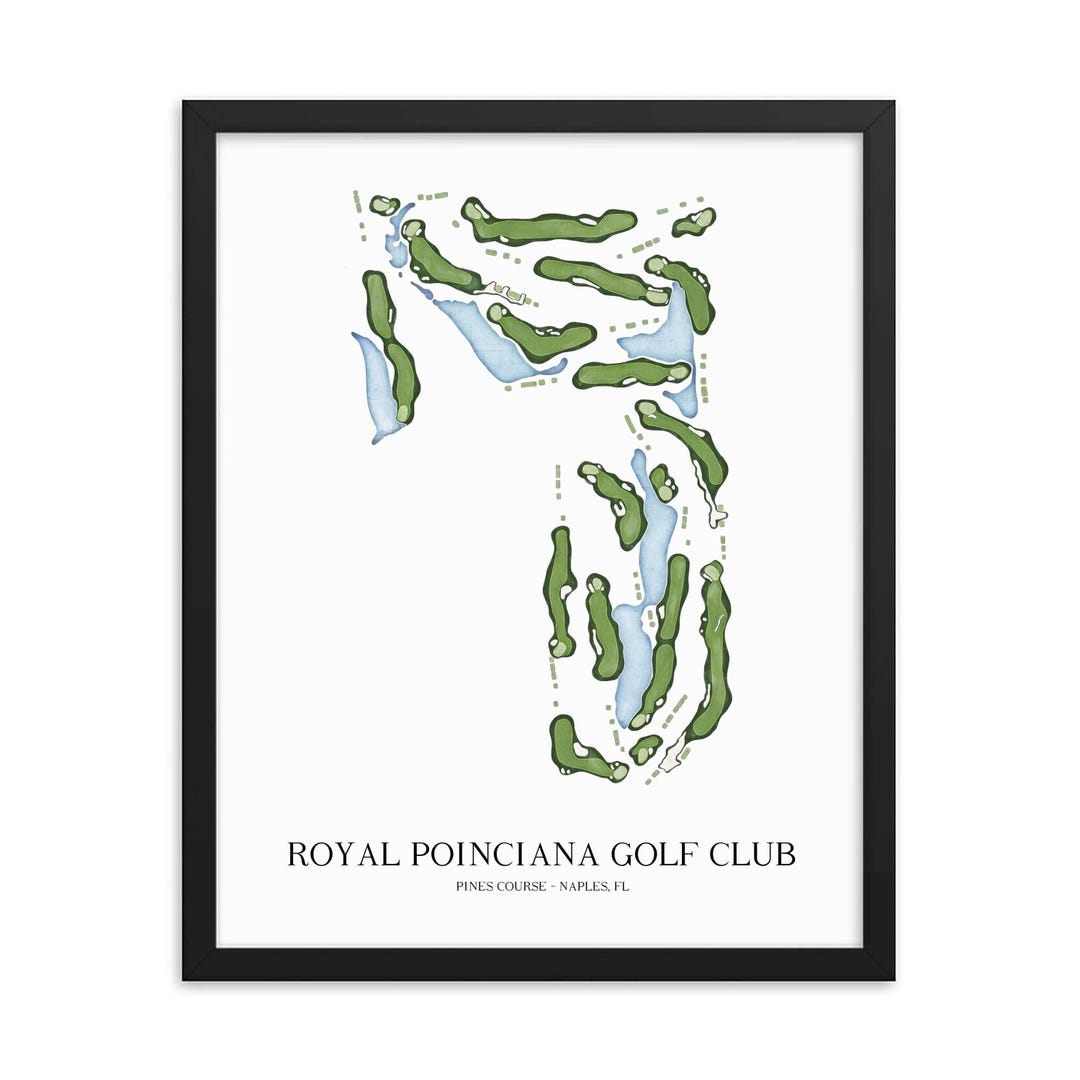 Royal Poinciana - Pines Course | Golf Course Map, Personalized Golf Art ...