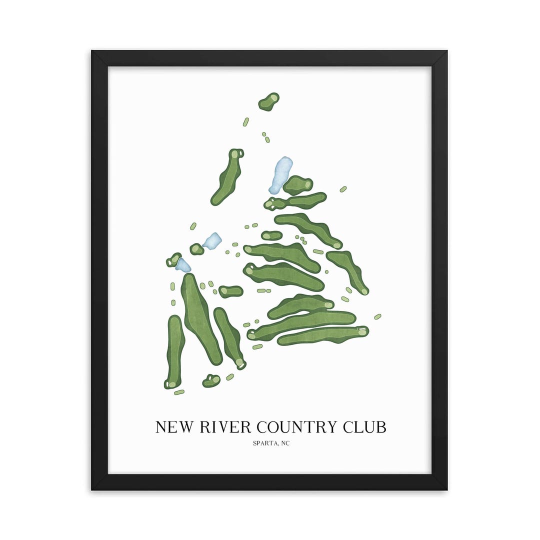 New River Country Club | Golf Course Map, Personalized Golf Art, Golf ...