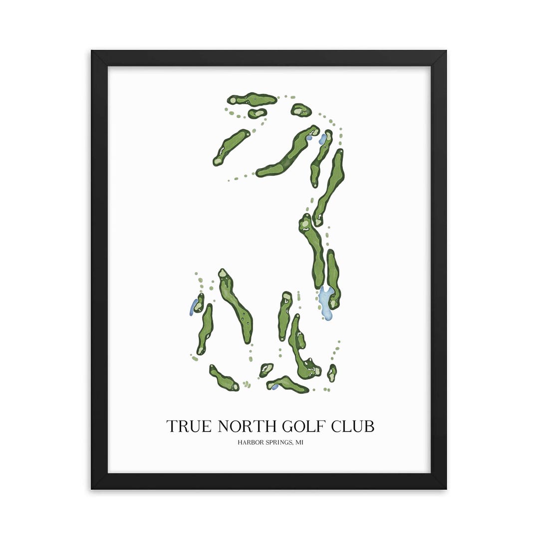 True North Golf Club | Golf Course Map, Personalized Golf Art, Golf ...