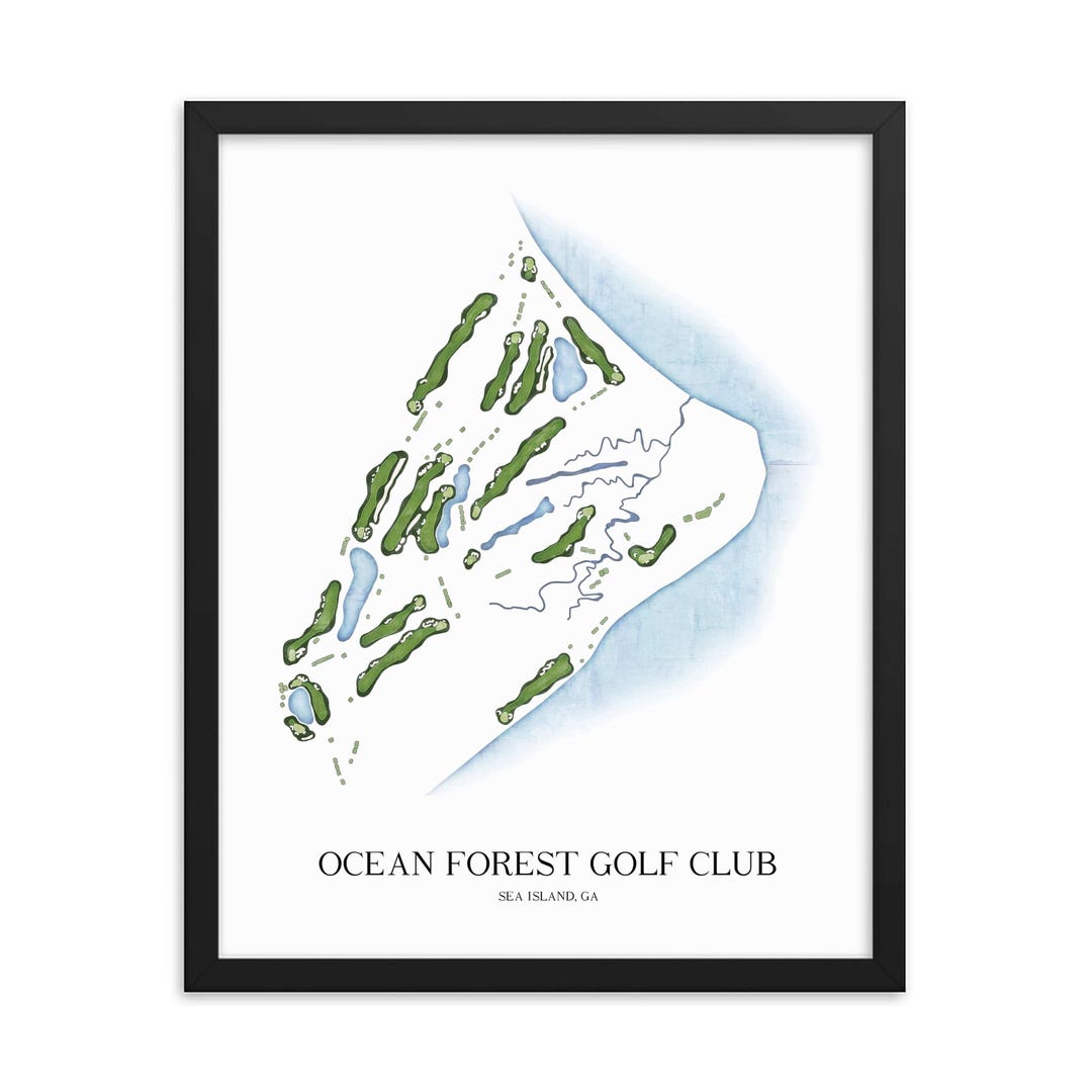 Ocean Forest Golf Club | Golf Course Map, Personalized Golf Art, Golf ...