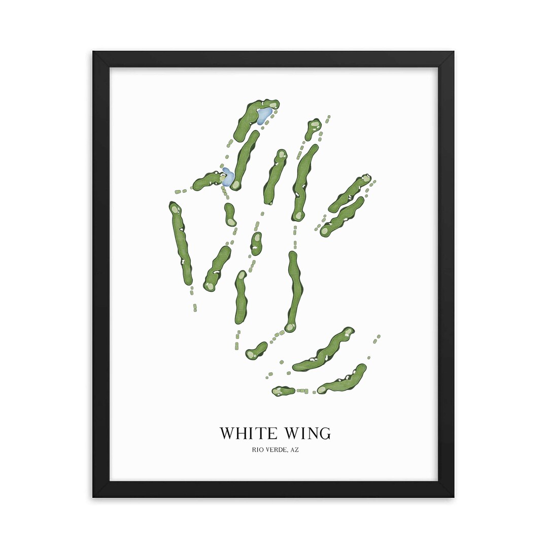 White Wing | Golf Course Map, Personalized Golf Art, Golf Gift, Gifts ...