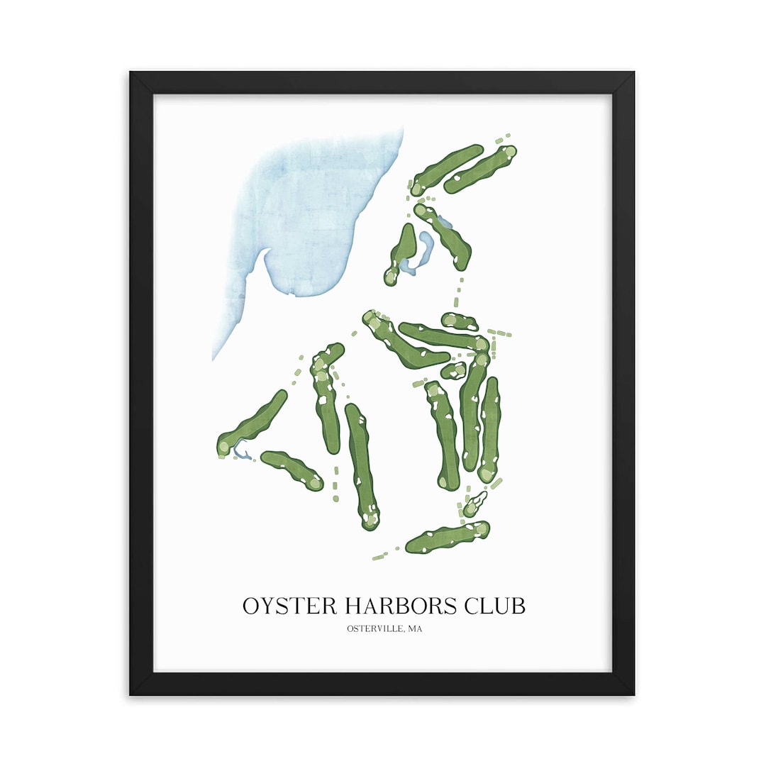 Oyster Harbors Club | Golf Course Map, Personalized Golf Art, Golf Gift ...