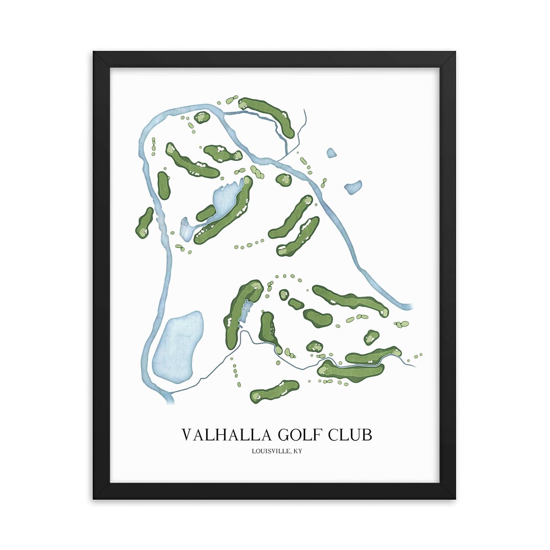 Valhalla | Golf Course Map, Personalized Golf Art, Golf Gift, Gifts for ...