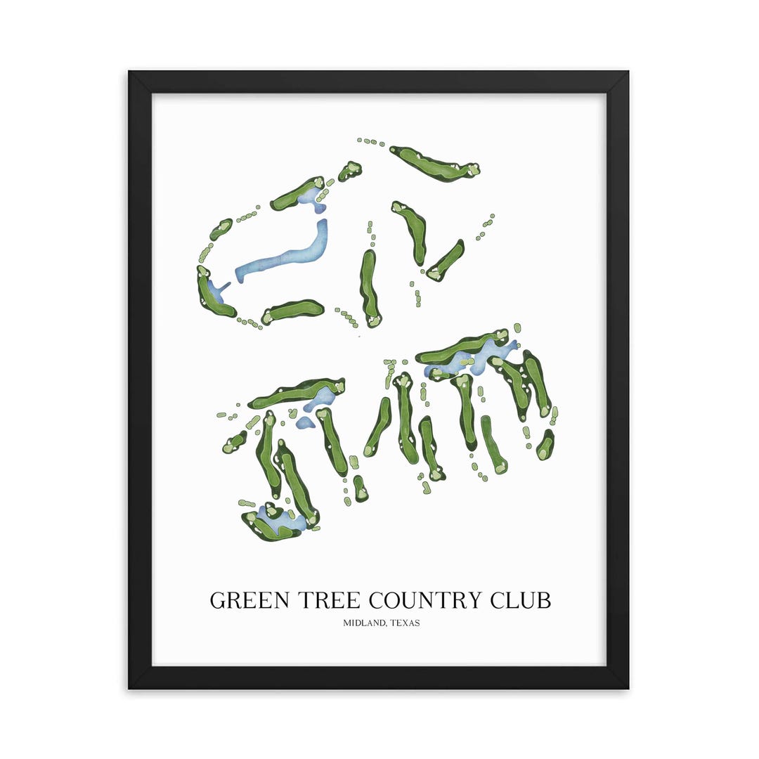 Green Tree Country Club | Golf Course Map, Personalized Golf Art, Golf ...
