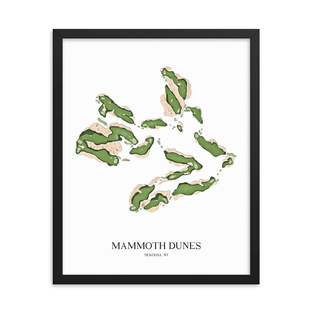 Mammoth Dunes | Golf Course Map, Personalized Golf Art, Golf Gift ...