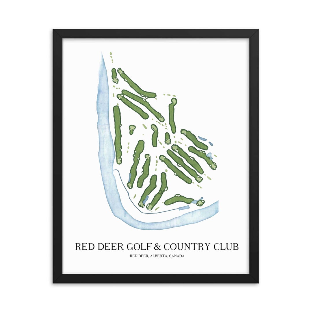 Red Deer Golf & Country Club | Golf Course Map, Personalized Golf Art ...