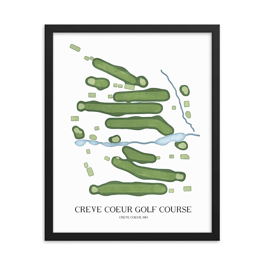 Creve Coeur Golf Course | Golf Course Map, Personalized Golf Art, Golf ...
