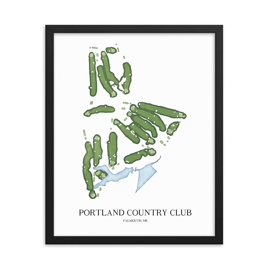 Portland Country Club | Golf Course Map, Personalized Golf Art, Golf ...
