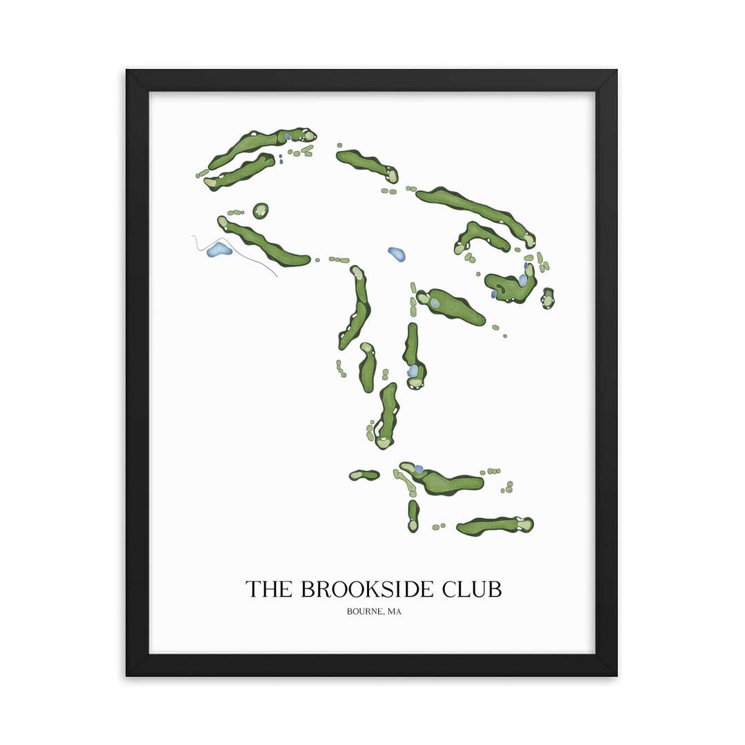The Brookside Club | Golf Course Map, Personalized Golf Art, Golf Gift ...