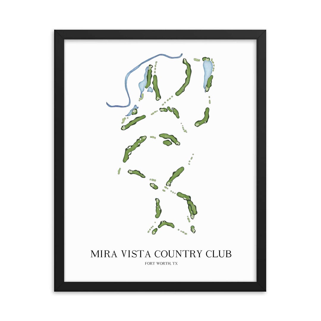 Mira Vista Country Club | Golf Course Map, Personalized Golf Art, Golf ...