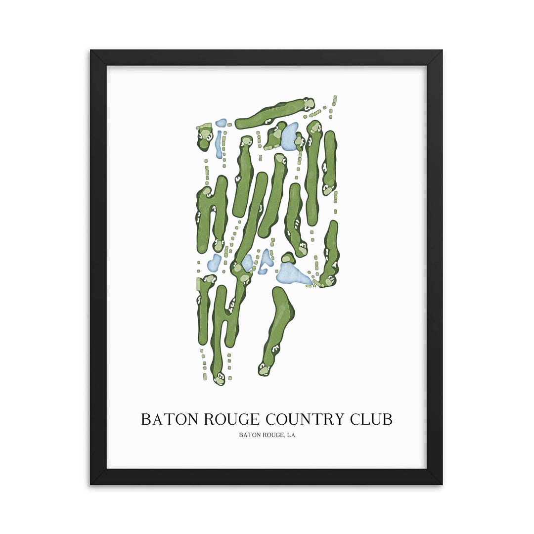 Baton Rouge Country Club | Golf Course Map, Personalized Golf Art, Golf ...