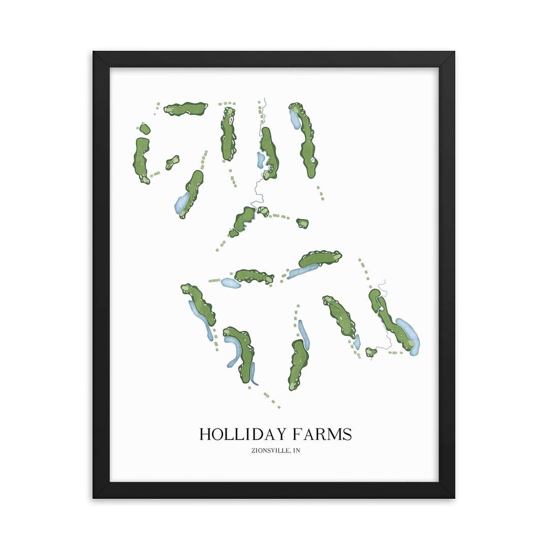 Holiday Farms | Golf Course Map, Personalized Golf Art, Golf Gift ...