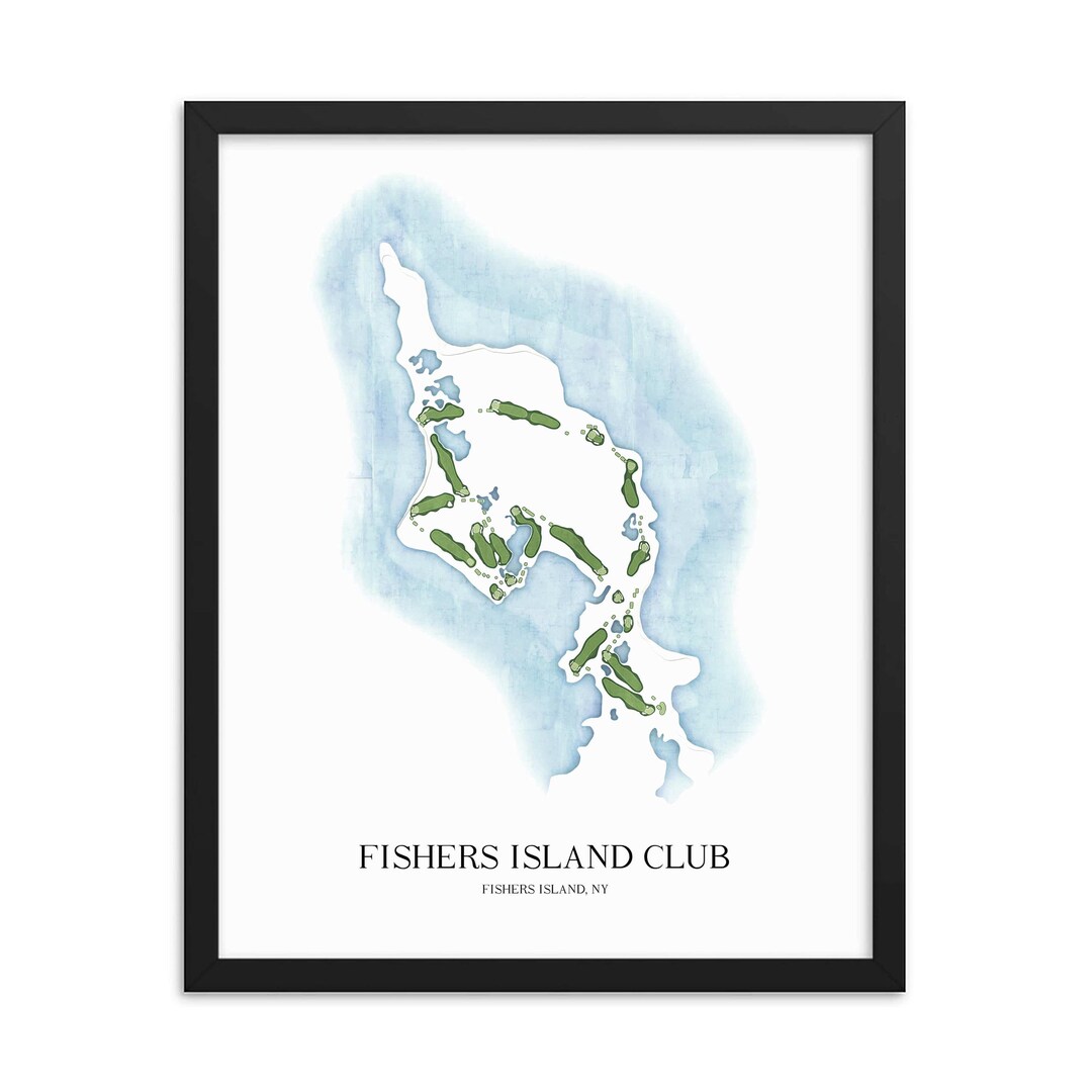 Fishers Island Club | Golf Course Map, Personalized Golf Art, Golf Gift ...