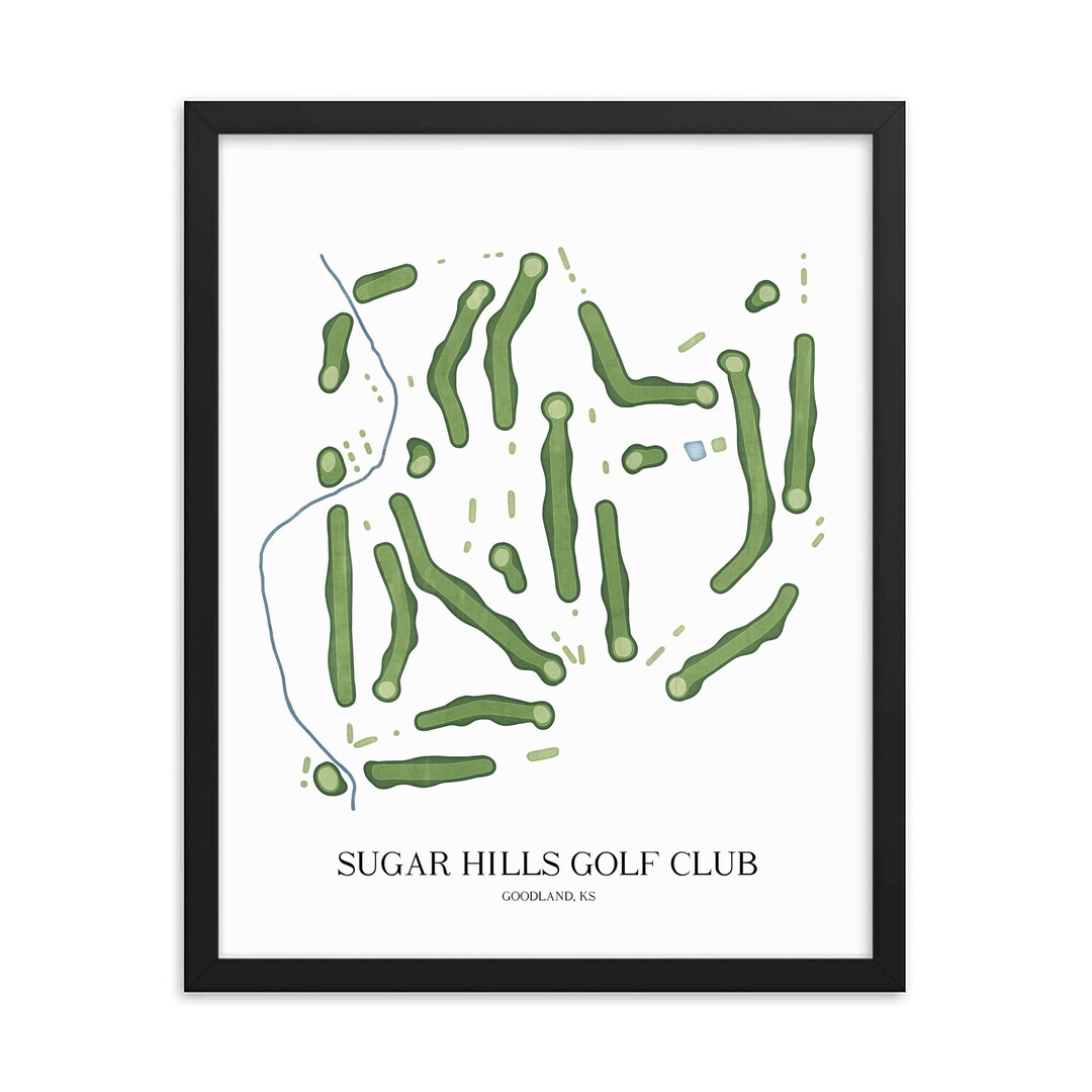 Sugar Hills Golf Club | Golf Course Map, Personalized Golf Art, Golf ...