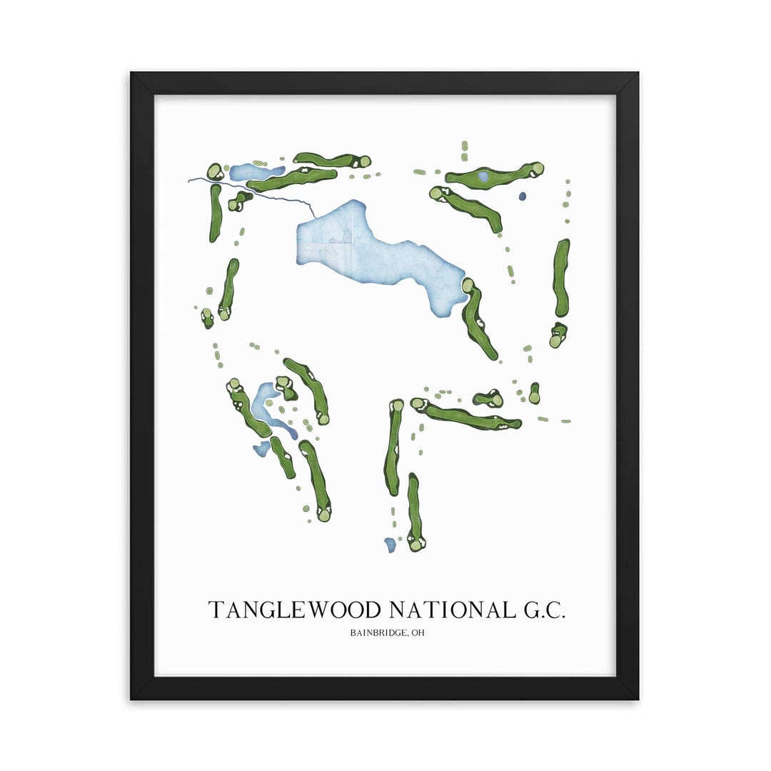Tanglewood National | Golf Course Map, Personalized Golf Art, Golf Gift ...