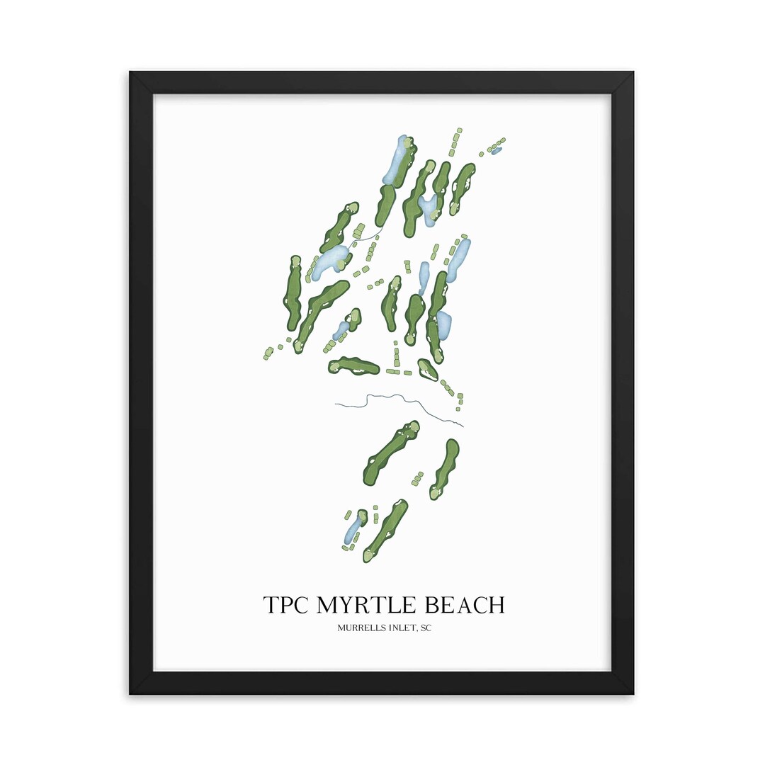 TPC Myrtle Beach | Golf Course Map, Personalized Golf Art, Golf Gift ...