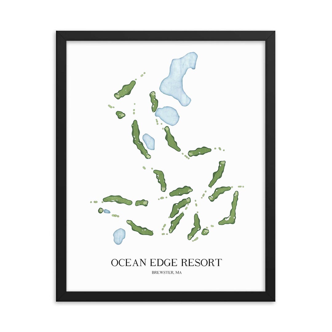 Ocean Edge Resort | Golf Course Map, Personalized Golf Art, Golf Gift ...