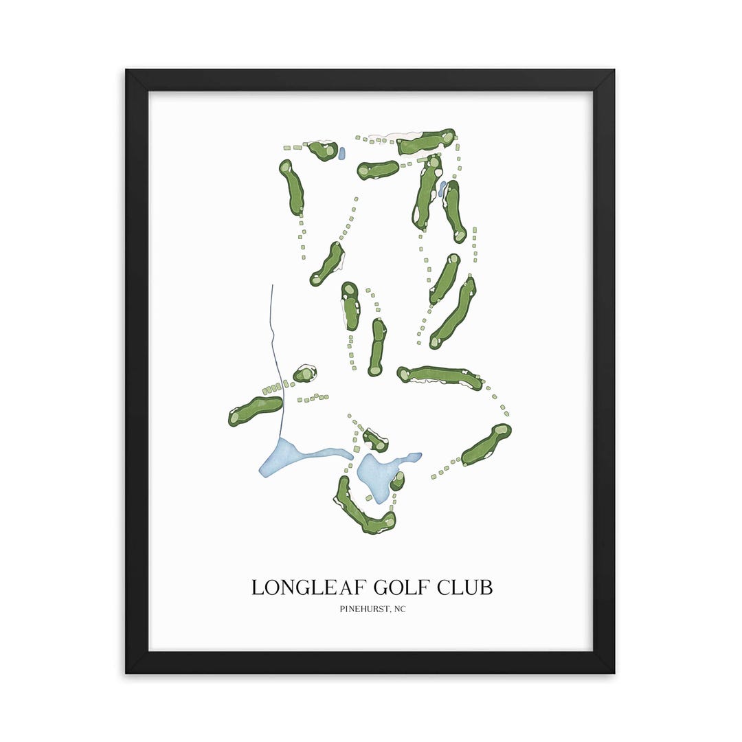 Longleaf Golf Club | Golf Course Map, Personalized Golf Art, Golf Gift ...