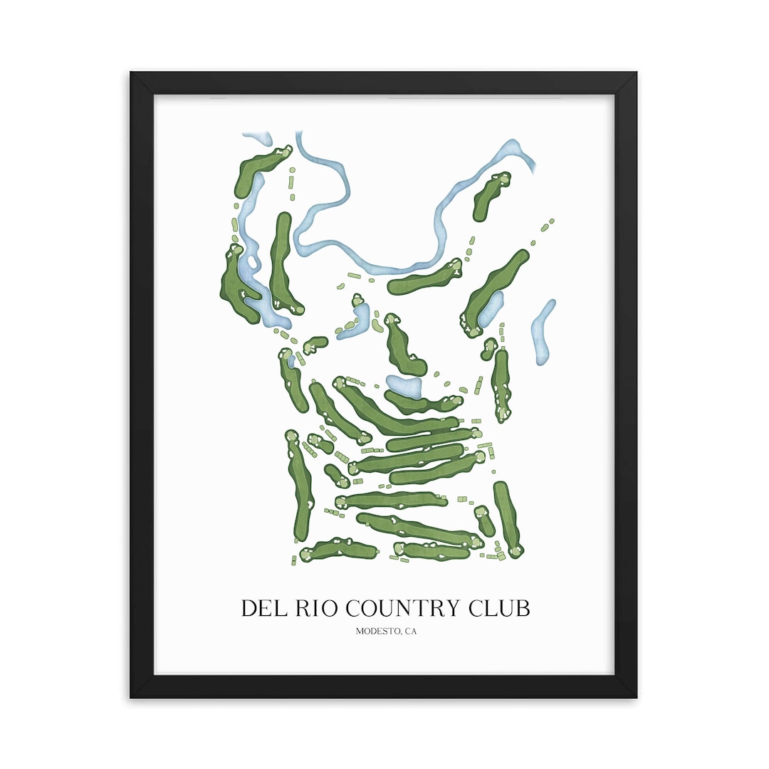 Del Rio Country Club | Golf Course Map, Personalized Golf Art, Golf ...