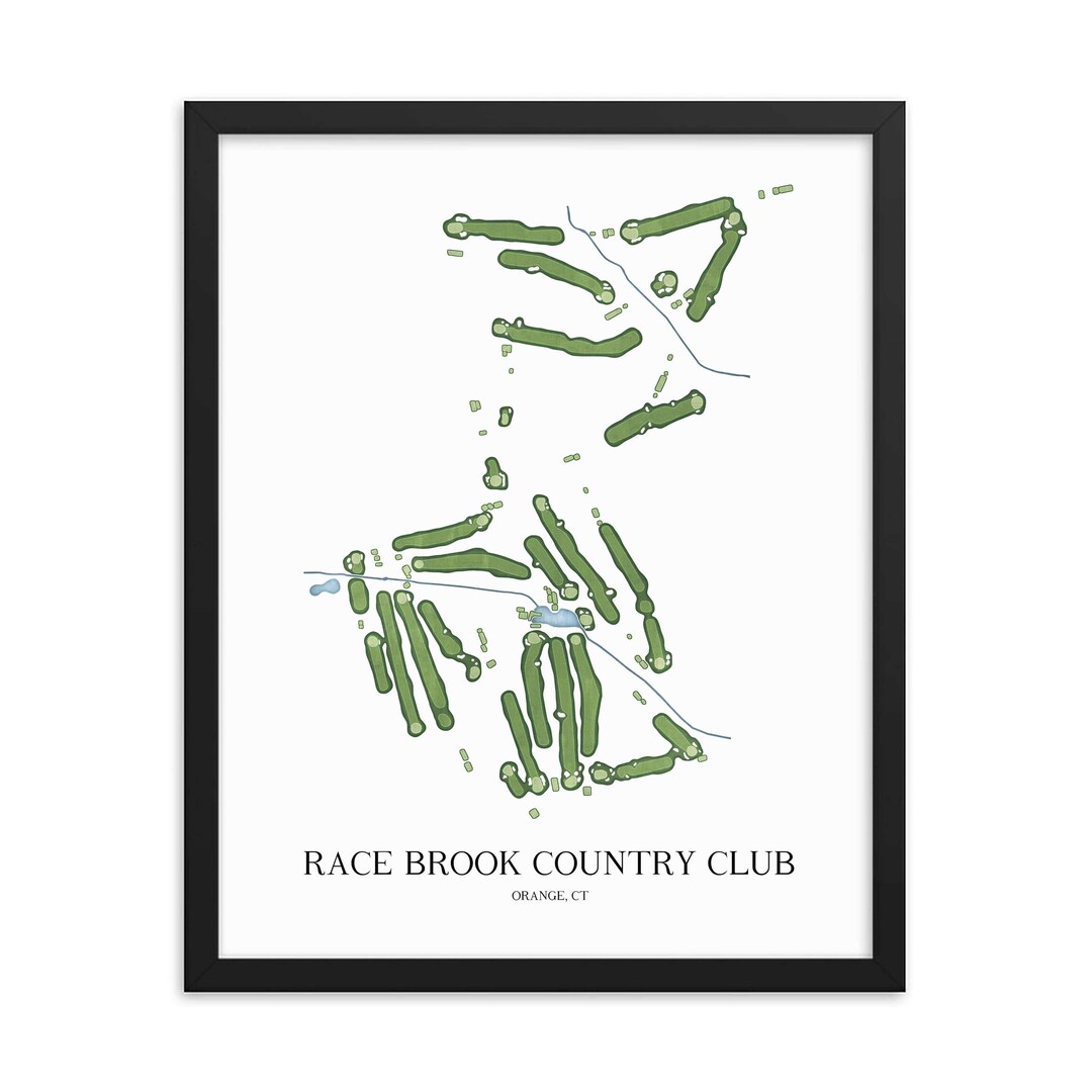 Race Brook Country Club | Golf Course Map, Personalized Golf Art, Golf ...