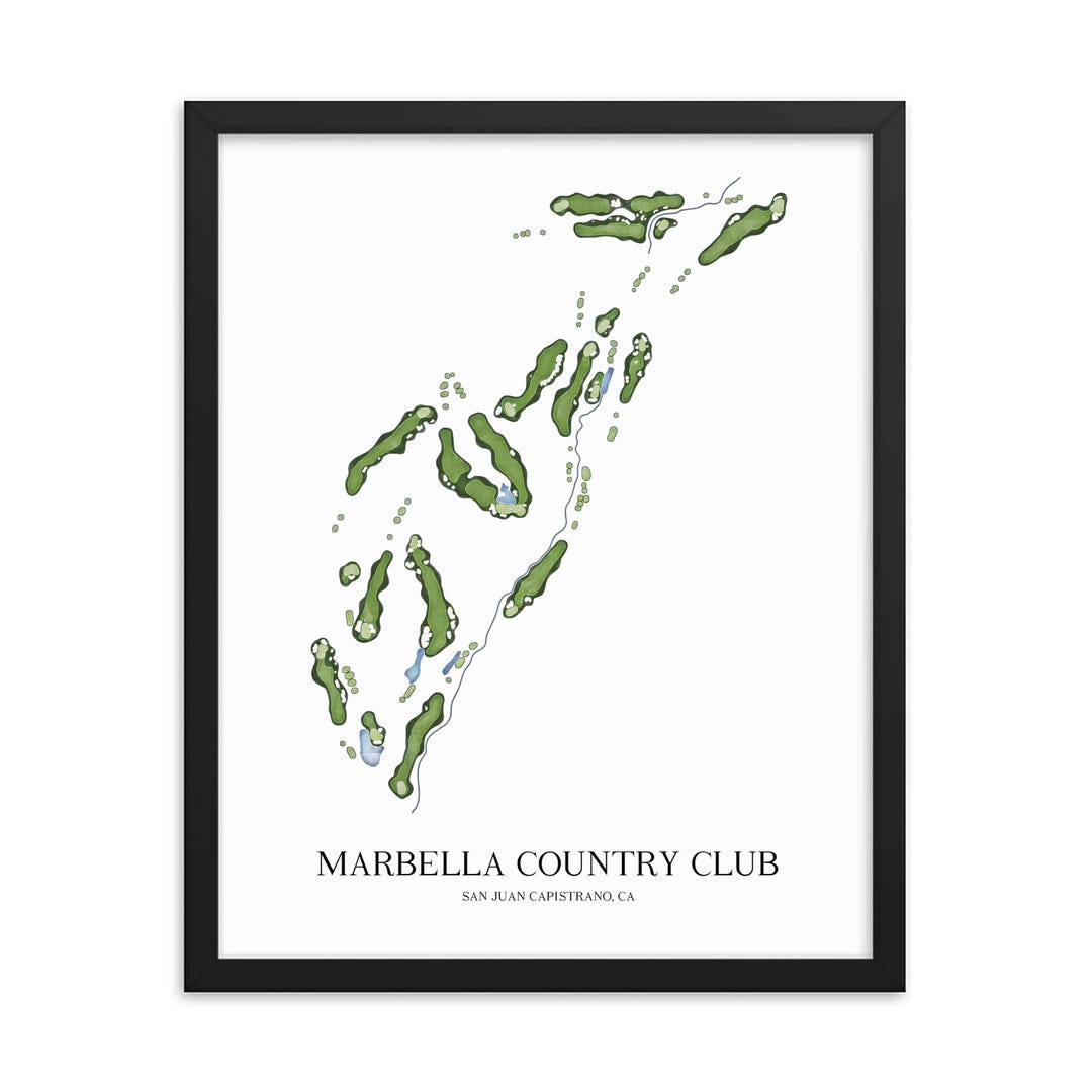 Marbella Country Club | Golf Course Map, Personalized Golf Art, Golf ...