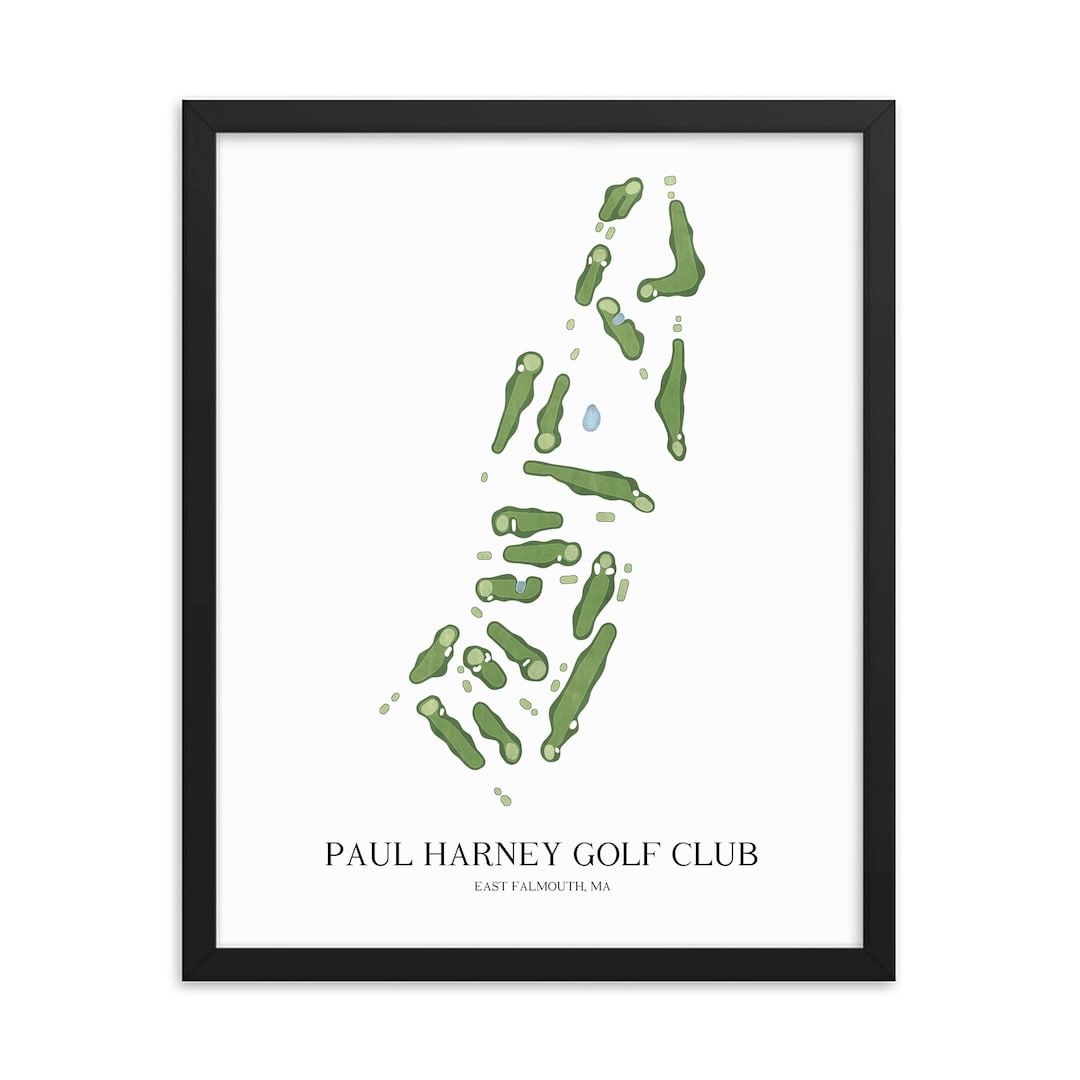 Paul Harney Golf Club | Golf Course Map, Personalized Golf Art, Golf ...