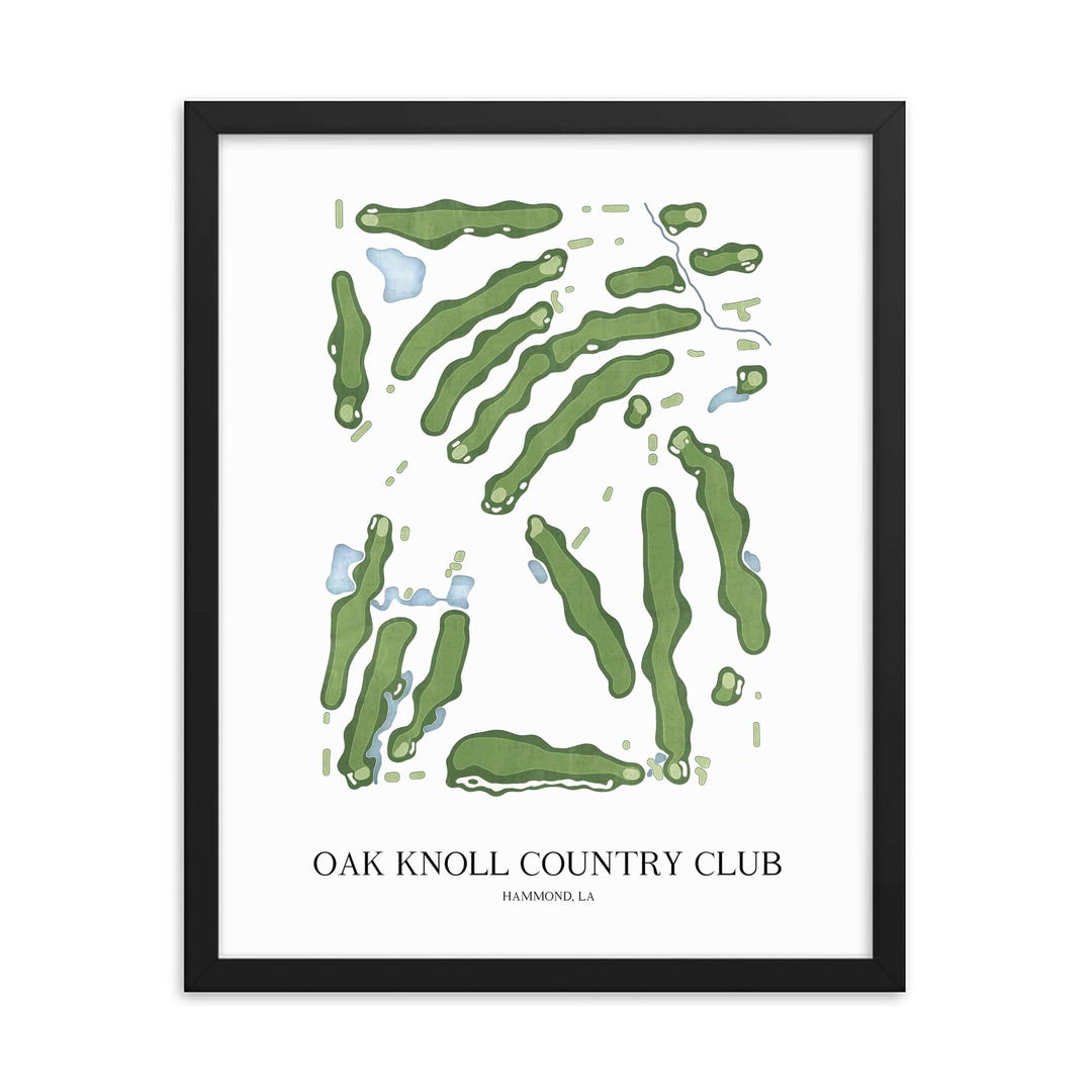 Oak Knoll Country Club | Golf Course Map, Personalized Golf Art, Golf ...