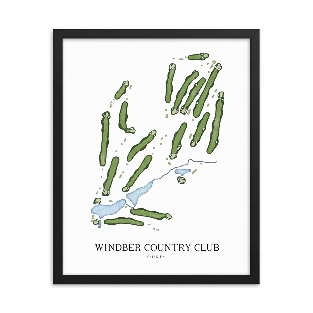 Windber Country Club | Golf Course Map, Personalized Golf Art, Golf ...