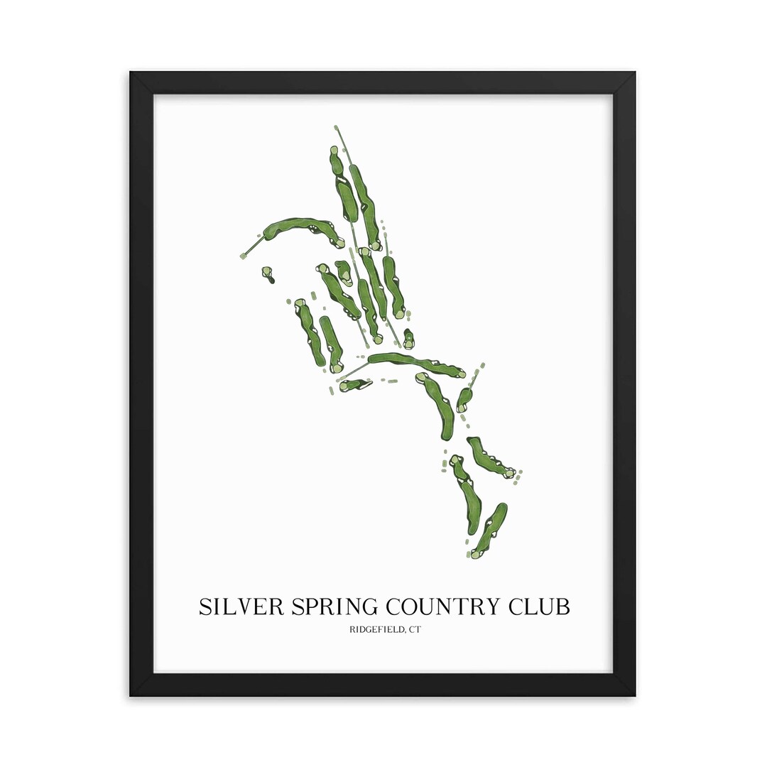 Silver Spring Country Club | Golf Course Map, Personalized Golf Art ...