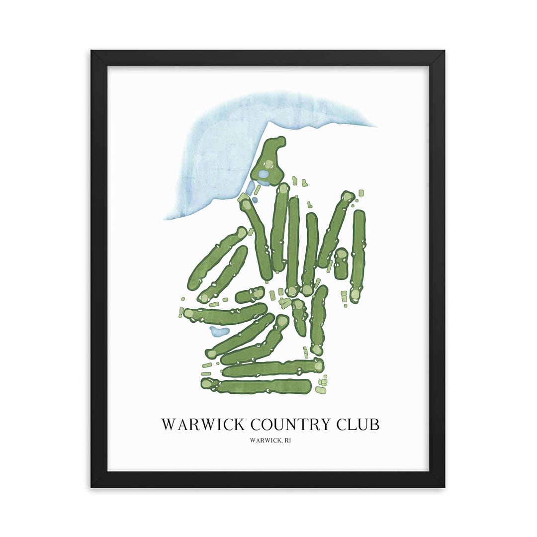 Warwick Country Club | Golf Course Map, Personalized Golf Art, Golf ...