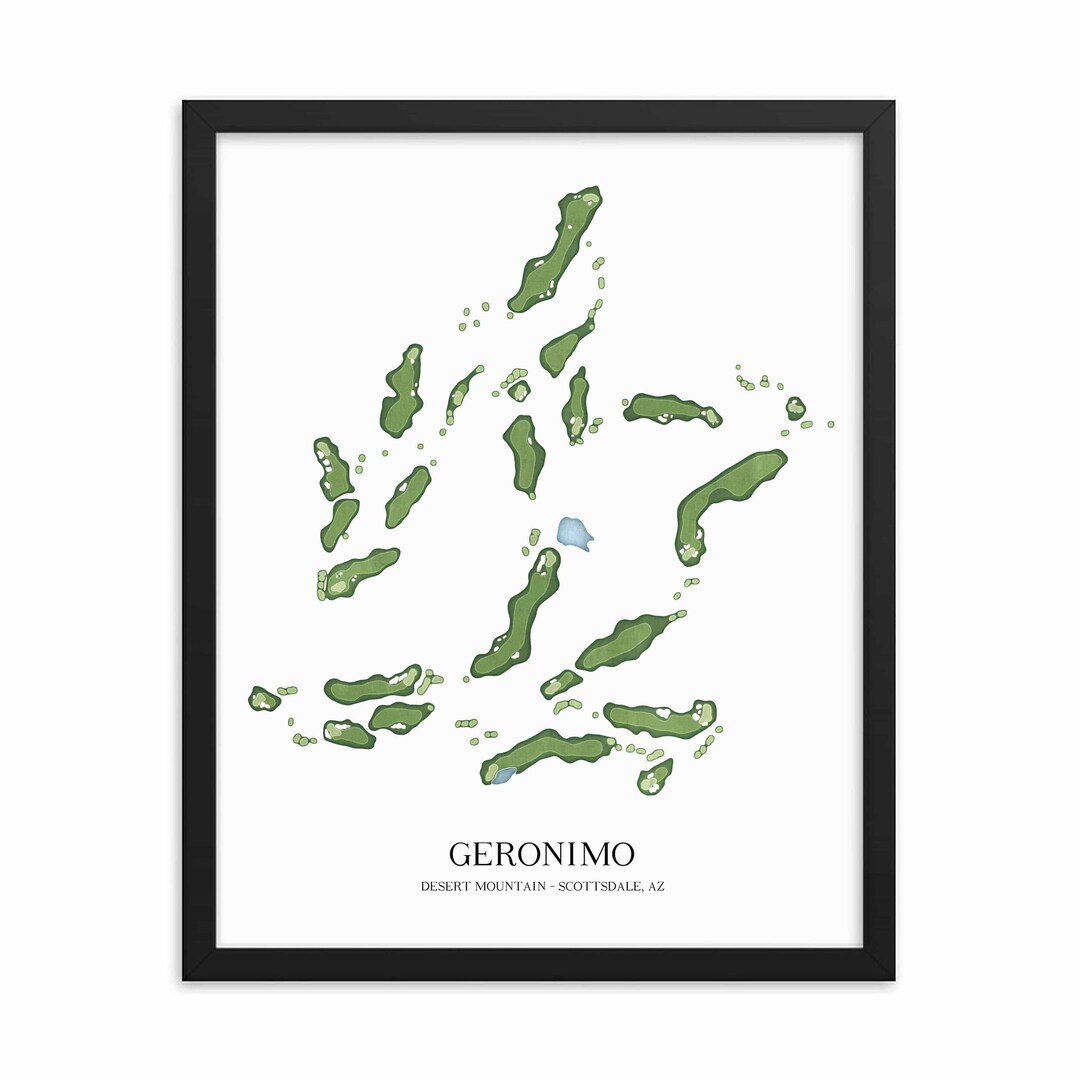 Geronimo - Desert Mountain | Golf Course Map, Personalized Golf Art ...