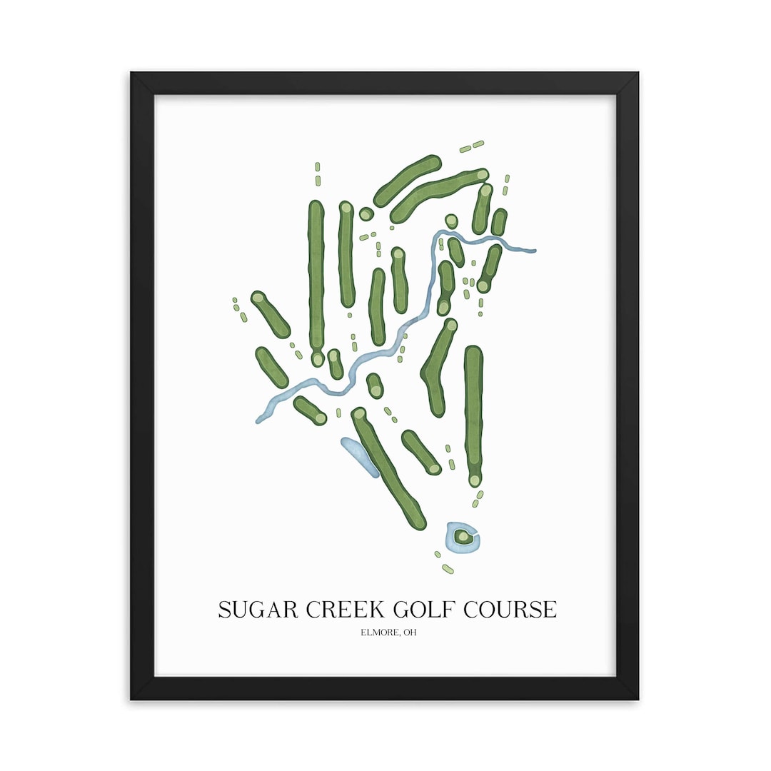Sugar Creek Golf Course | Golf Course Map, Personalized Golf Art, Golf ...