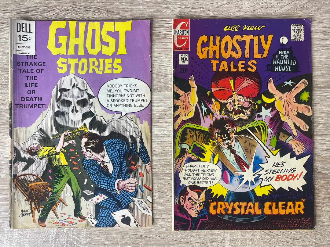Ghost Stories (#11) & Ghostly Tales (#100)— 1960’s Vintage Horrror ...
